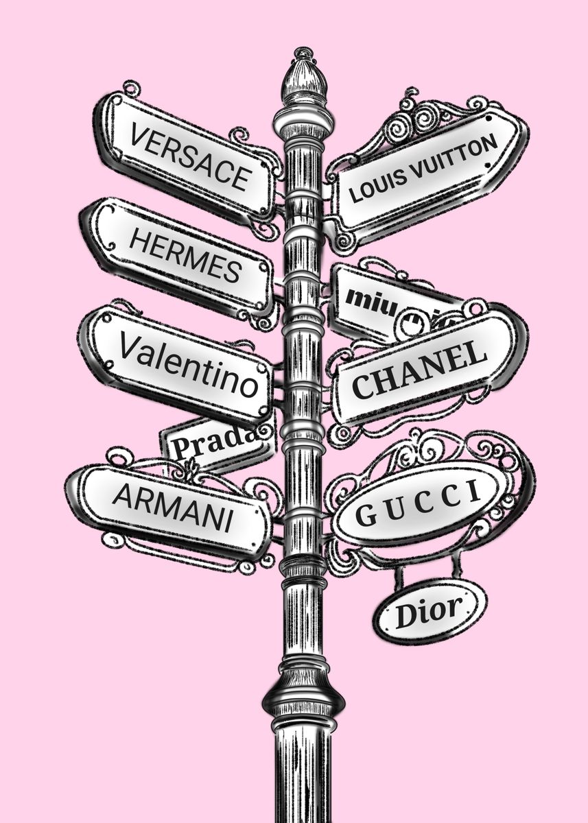 'Luxury Brand Signpost' Poster, picture, metal print, paint by Anam ...