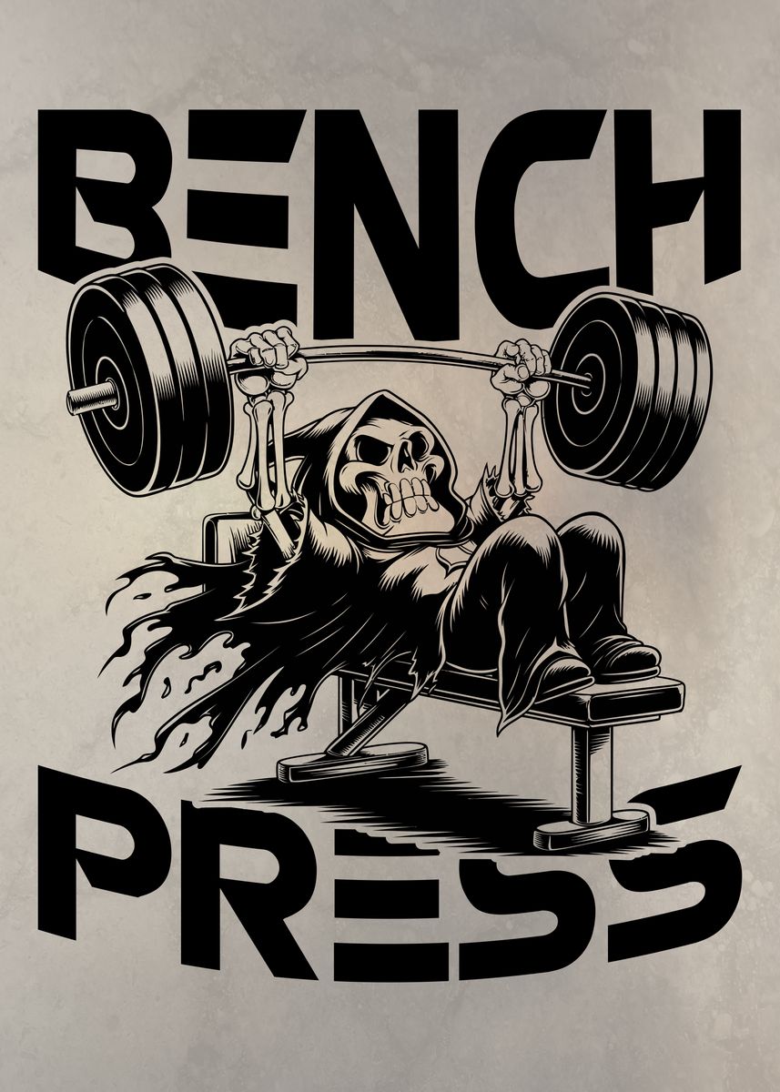 'Death Bench Press' Poster, picture, metal print, paint by 21 MXM ...