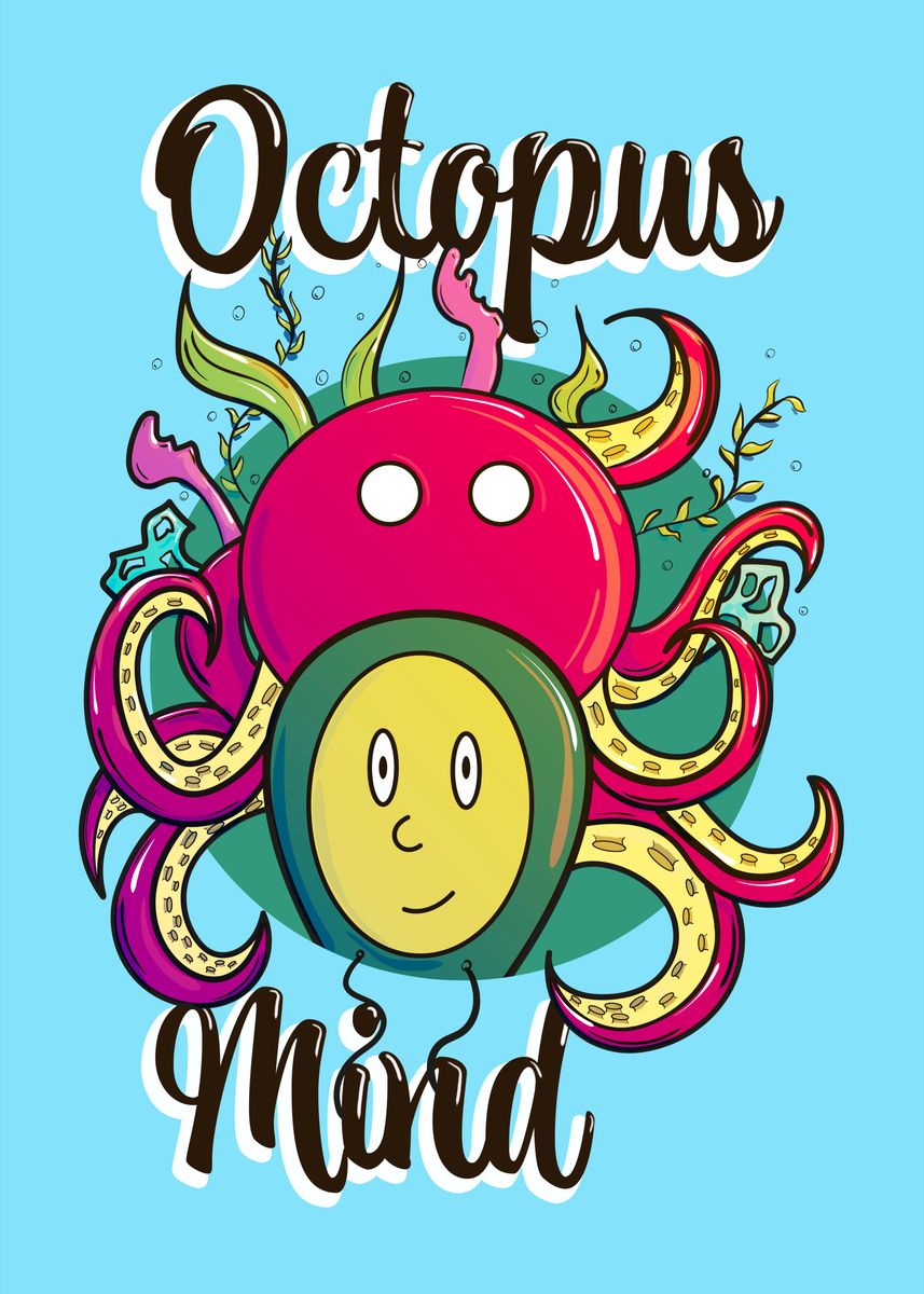 'Octopus Mind ' Poster, picture, metal print, paint by Rafael Martínez ...