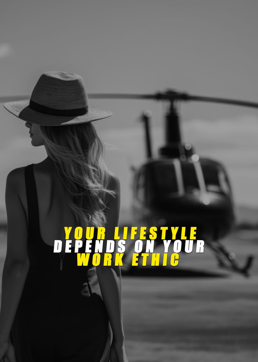 'Work Ethic & Lifestyle' Poster, picture, metal print, paint by 21 MXM ...