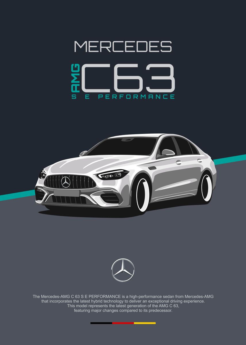 'Mercedes-AMG C63 S E Performance' Poster, picture, metal print, paint ...