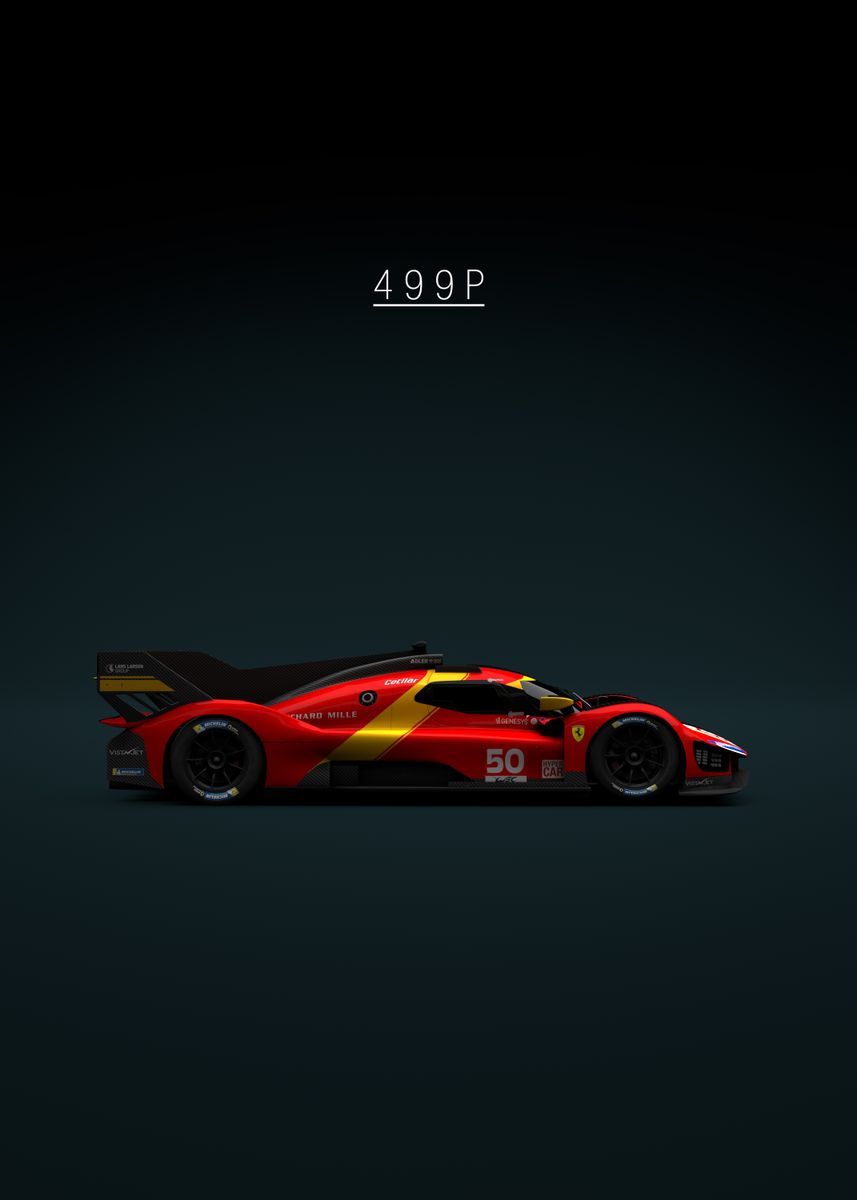 'Ferrari 499P Race Car' Poster, picture, metal print, paint by 21 MXM ...