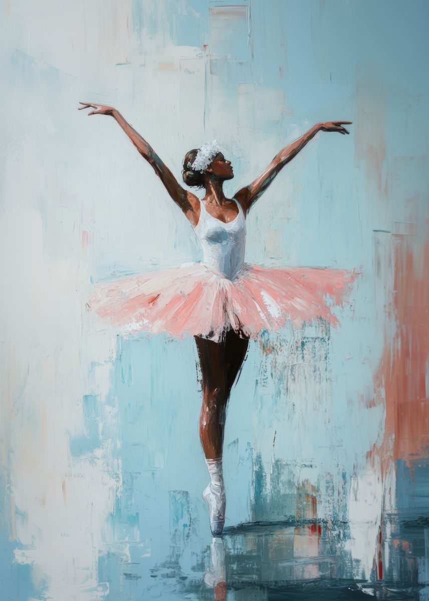 'Ballet Dancer in Pink Tutu | Serene Elegance: Ballerinas Reflection ...