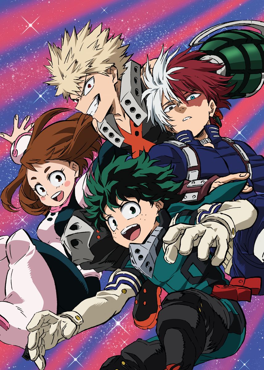 'Main Characters' Poster, picture, metal print, paint by My Hero ...