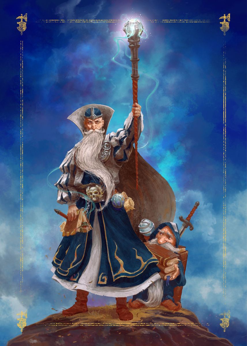 'Battle Wizard' Poster, picture, metal print, paint by Warhammer | Displate