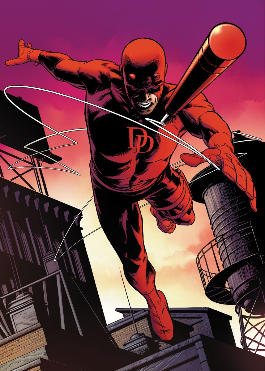 'Daredevil Billy Club' Poster, picture, metal print, paint by Marvel ...