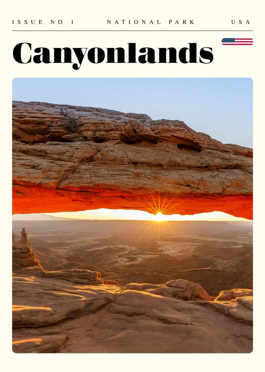 'Canyonlands National Park Travel Art Poster' Poster, picture, metal ...
