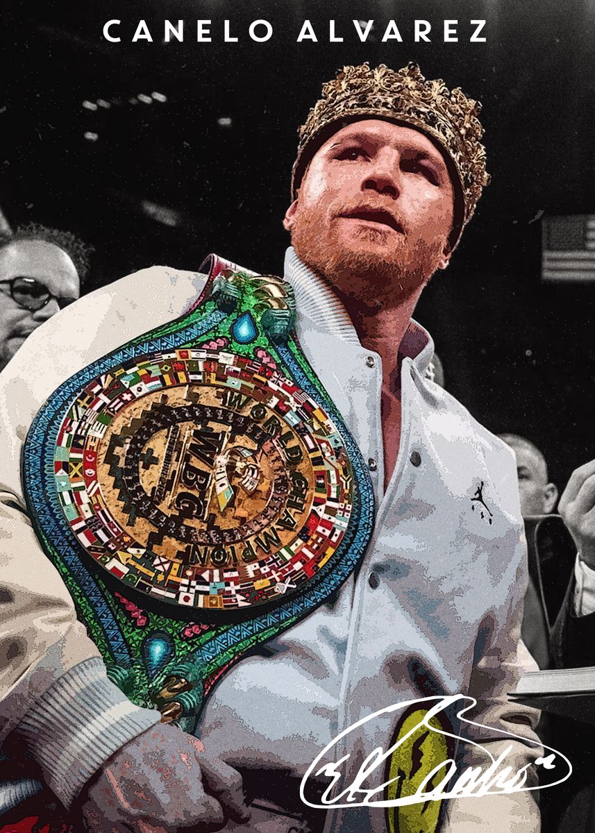 'Canelo Alvarez' Poster, picture, metal print, paint by SA KE | Displate