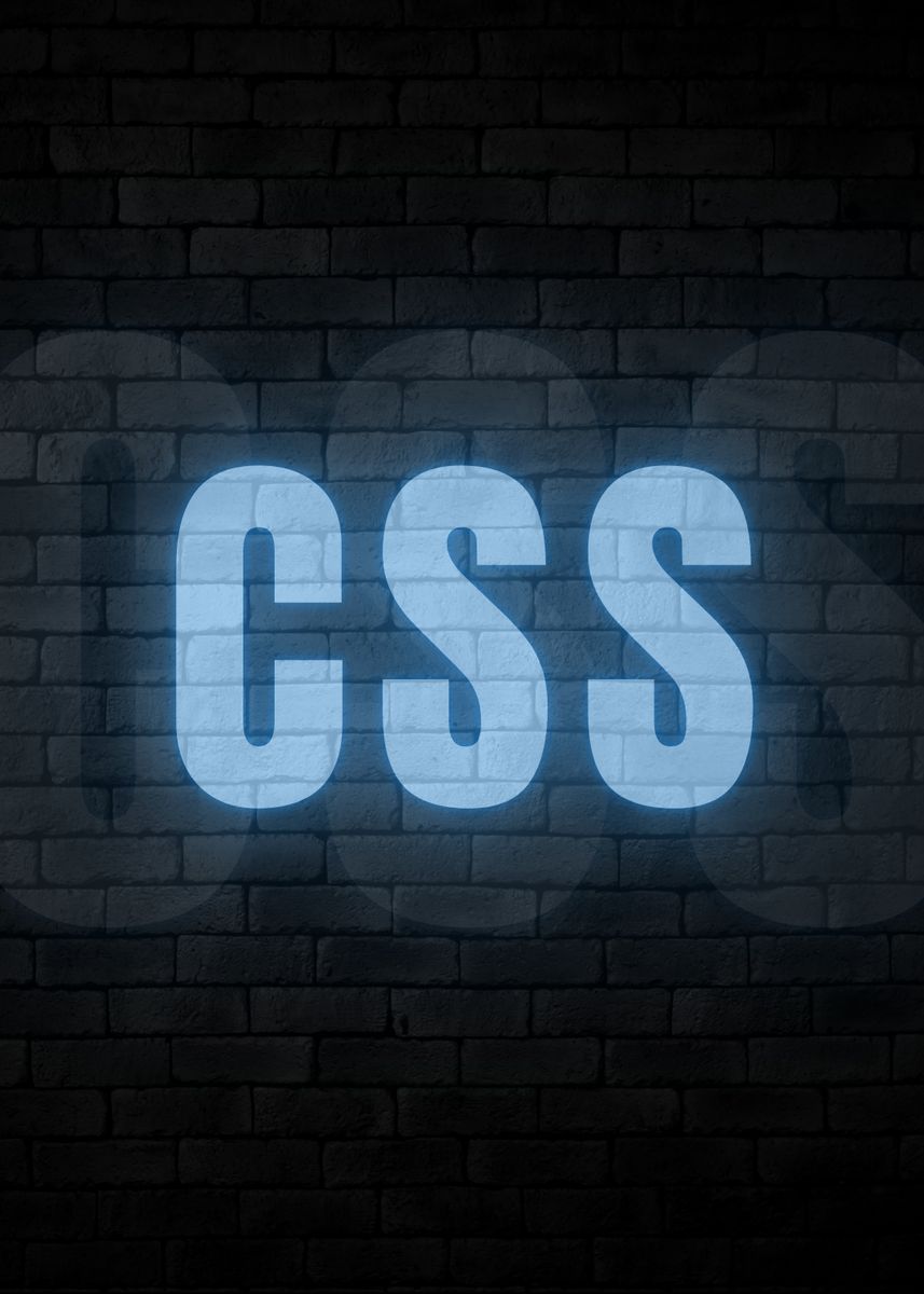 'CSS Neon Sign' Poster, picture, metal print, paint by Wisnu Harjanta ...