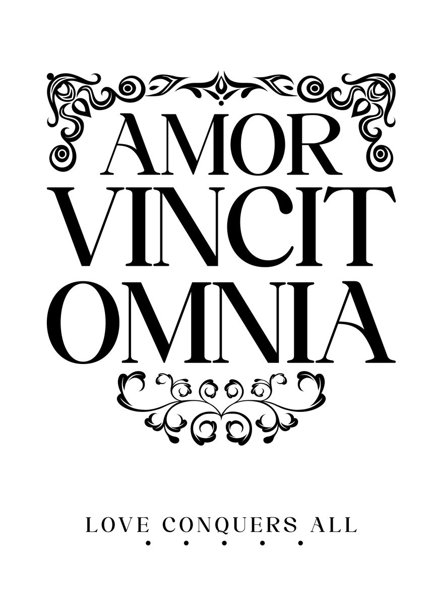 'Amor Vincit Omnia' Poster, picture, metal print, paint by pixelbull ...