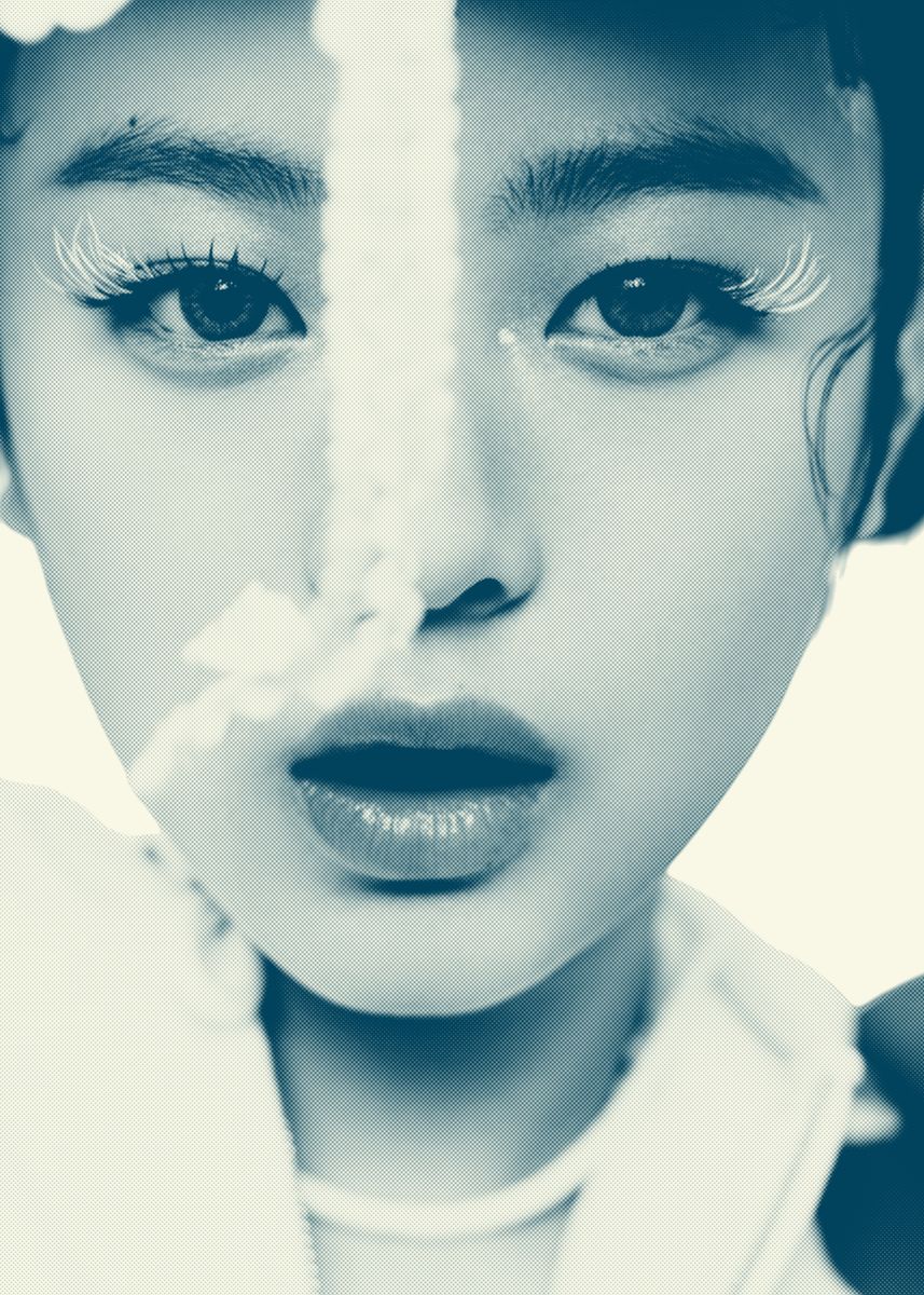 'Minji NJZ in Blue Tones' Poster, picture, metal print, paint by ...