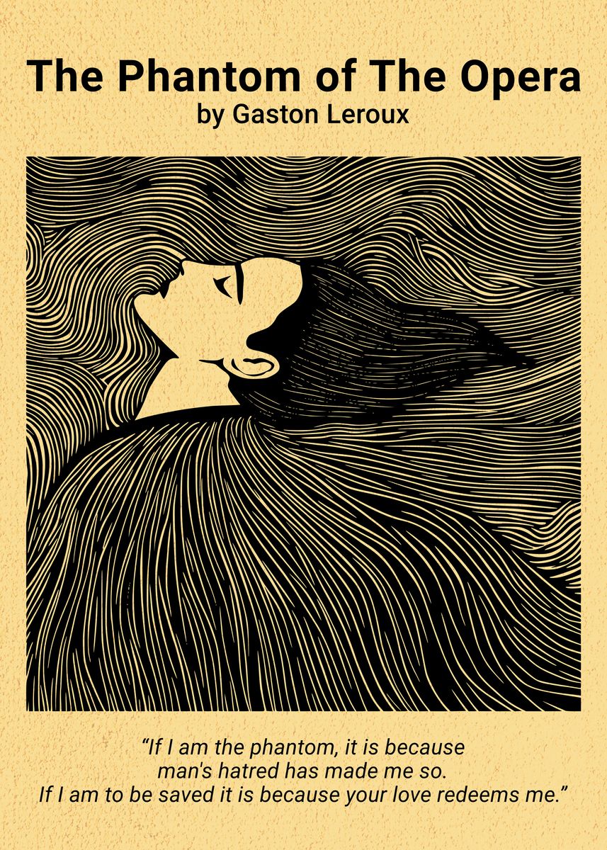 'The Phantom of The Opera Book Cover Art' Poster, picture, metal print ...