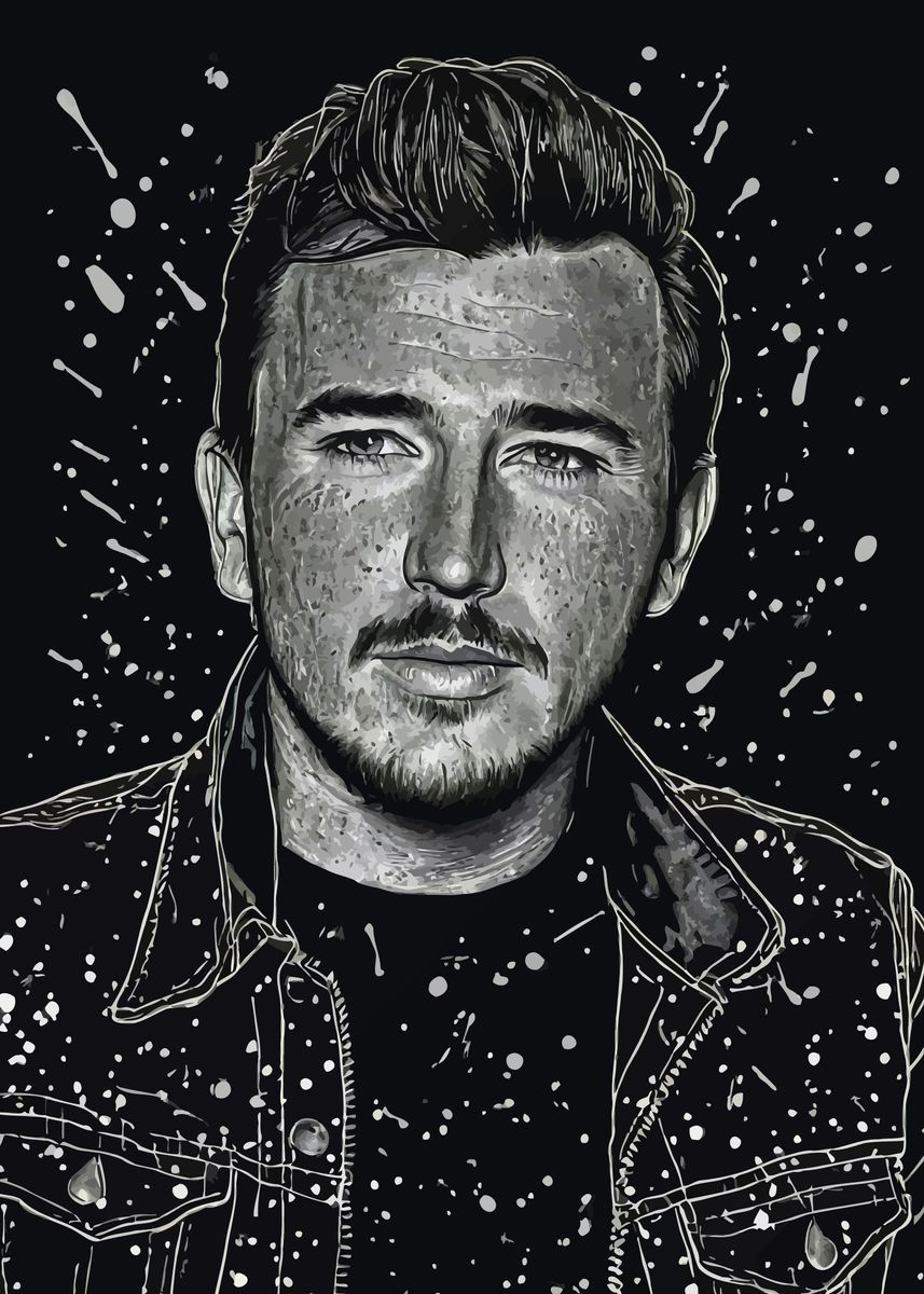 'Morgan Wallen Portrait' Poster, picture, metal print, paint by ...