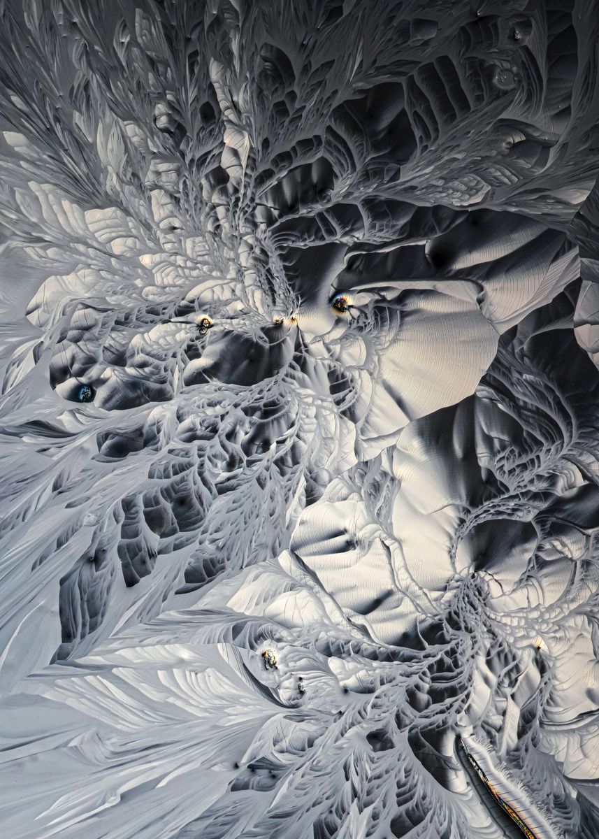 'Abstract Crystallization' Poster, picture, metal print, paint by ...