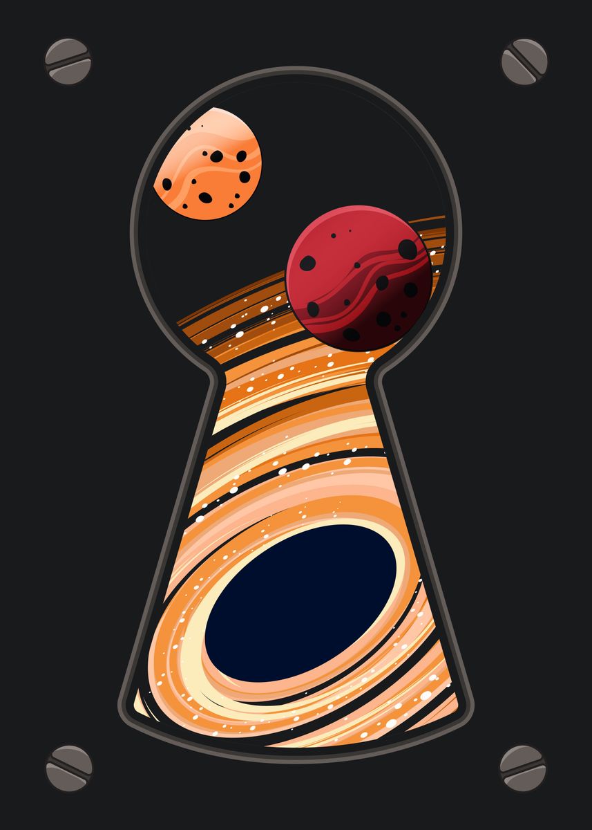 'Cosmic Keyhole View' Poster, picture, metal print, paint by taofik ...