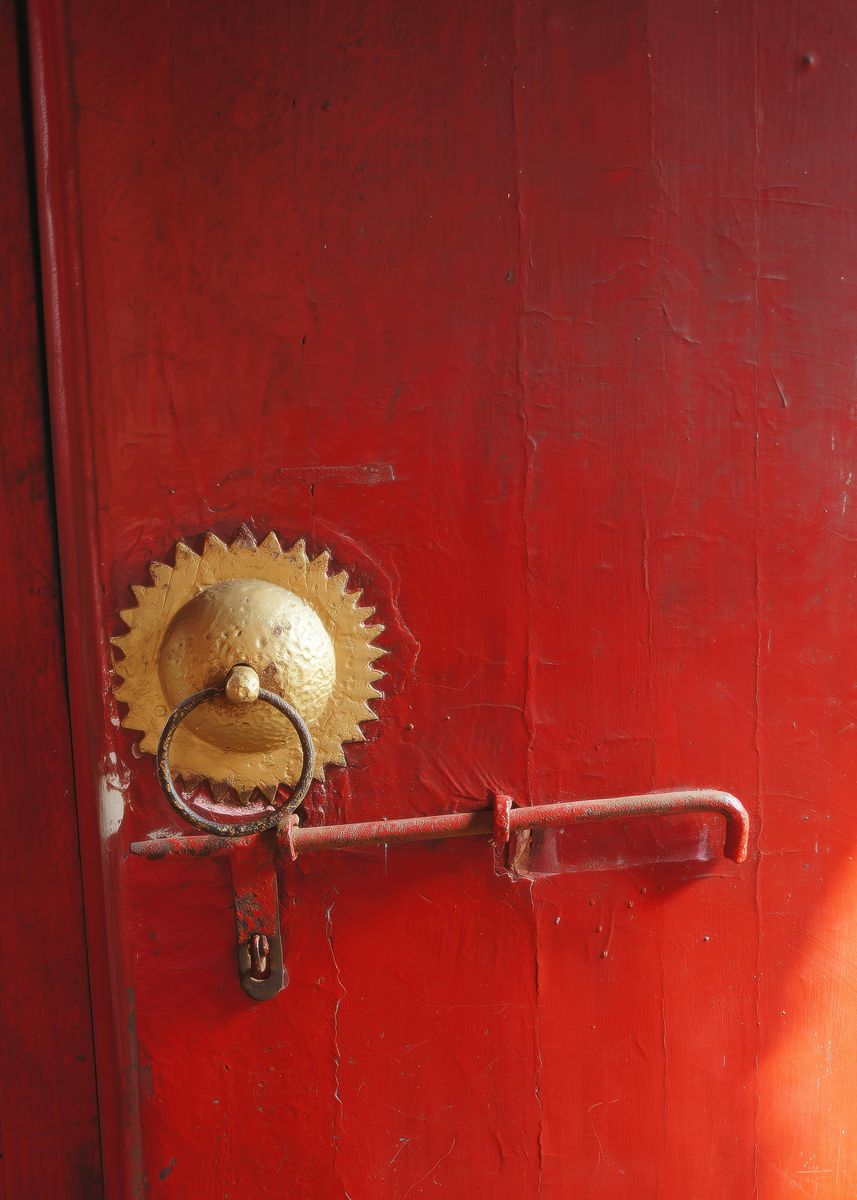'Oriental Sun Door Handle' Poster, picture, metal print, paint by Adam ...