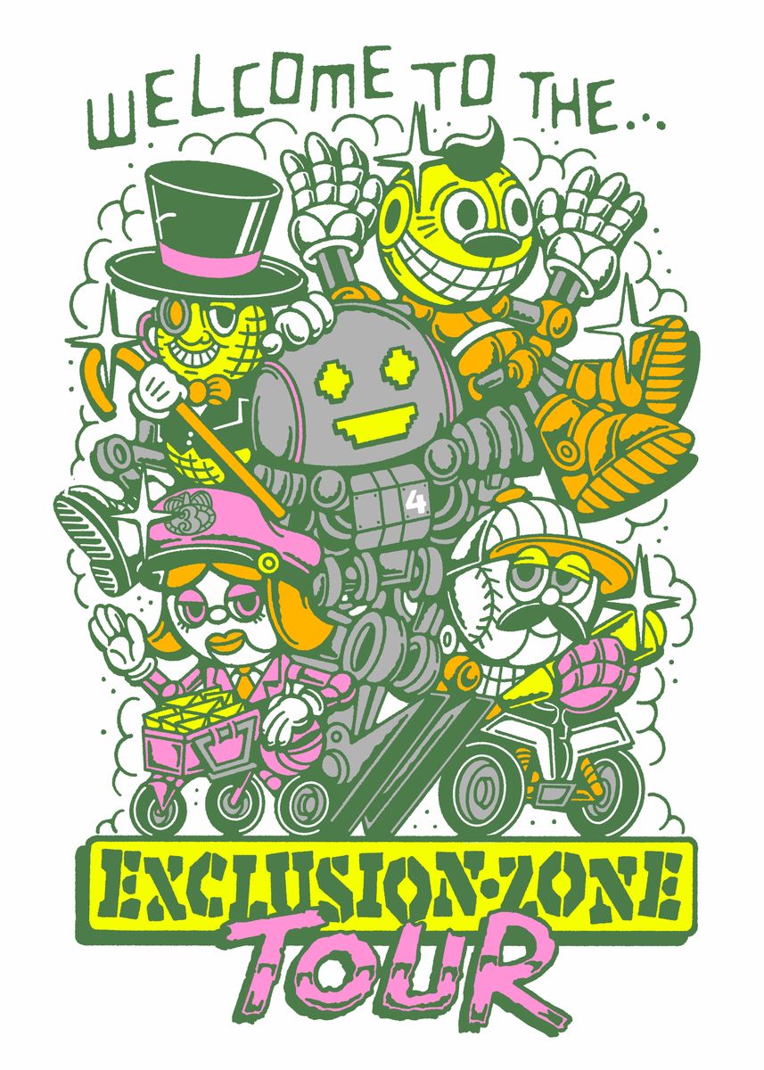 'Exclusion Zone yellow' Poster, picture, metal print, paint by Electric ...
