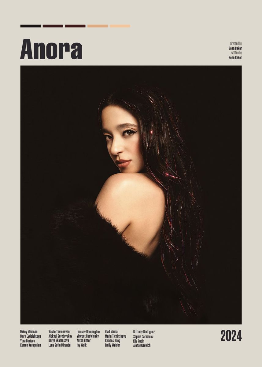 'Anora Movie Poster' Poster, picture, metal print, paint by Five Senses ...